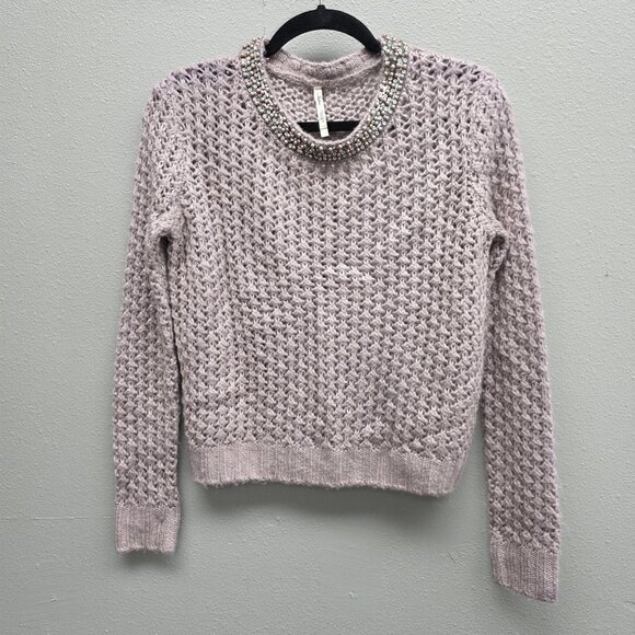 Willow & Clay | Sweaters | Willow Clay Sweater Womens Xs Mauve Beaded ...
